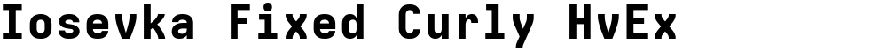 Iosevka Fixed Curly HvEx - 福字网